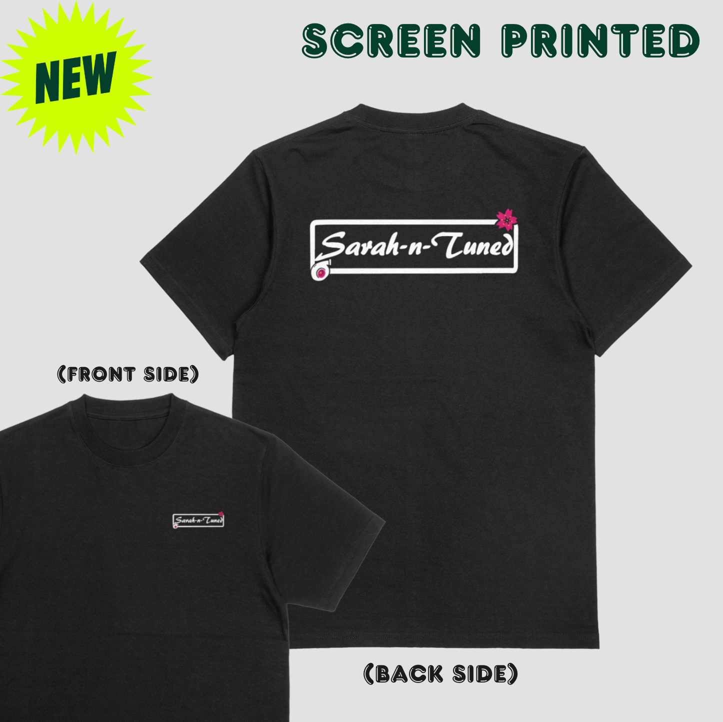 SARAHNTUNED SCREEN-PRINTED TEE – SarahnTuned | Robo Bubble